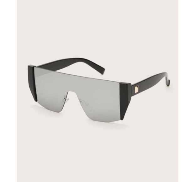 Various | Accessories | Rimless Flat Top Shield Sunglasses | Poshmark